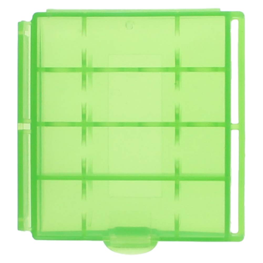 4 x AA Battery Storage Case Holder Organizer Box Green 4Pcs,Aicosineg