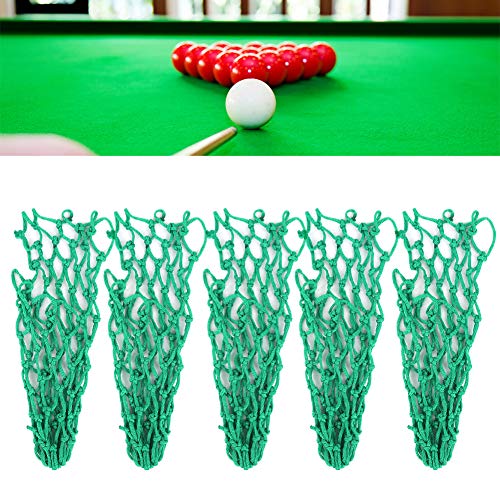 Shanrya Pool Table Pockets, Billiards Mesh Pockets, Simple and Practical Nylon 6pcs Billiard Net Pockets for Beginner Billiard Lovers