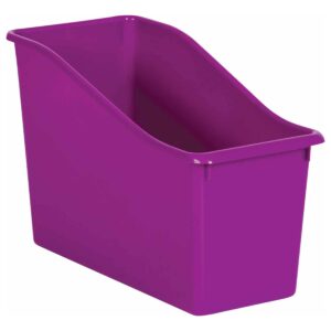 teacher created resources® purple plastic book bin, 1 count (pack of 1)