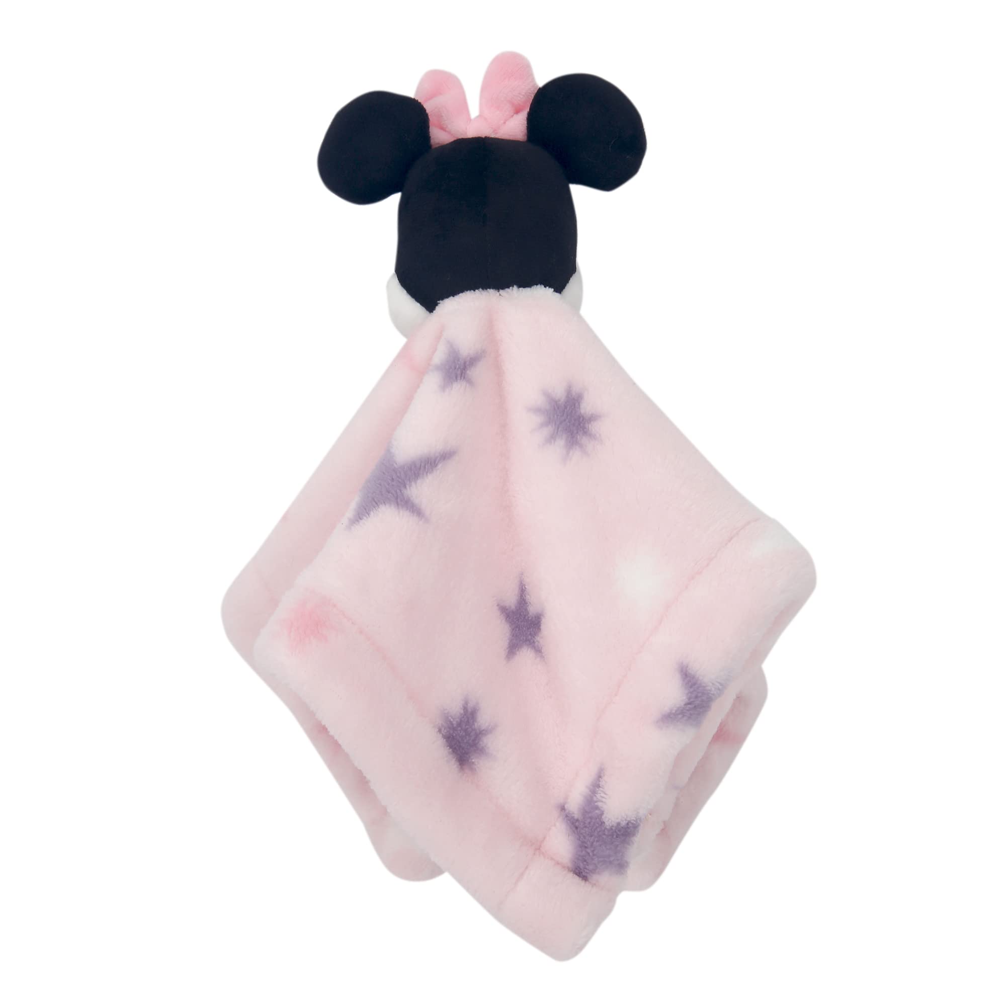 Lambs & Ivy Disney Baby Minnie Mouse Stars Pink Lovey/Security Blanket