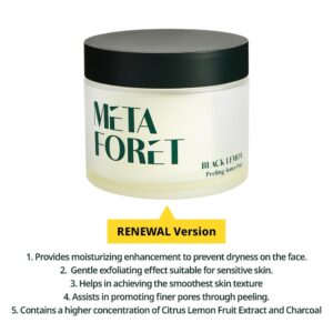 METAFORET Black Lemon Peeling Toner Pad 60 Sheets/Facial exfoliating Pads, Perfect Solution for Dead Skin Cells, Non-irritating Moisture Boost Toner