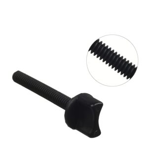 009-00201 1/4×2inch Nylon Thumb Screw Bolt Hand Plastic Screws Thread for RC Model Aircraft Black 10Pcs,Aicosineg