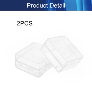 2Pcs 18350 Battery Case Battery Storage Box Organizer Battery Storage Case Holder for 18350, Transparent,Aicosineg