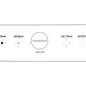 TOSUKKI Microscope Calibration Ruler Slide,4-Scales and 0.1mm Line Resolution,Microscope Calibration Grid/Microscope Camera Calibration Slide/Microscope Reticle/Micrometer Ruler for Microscope