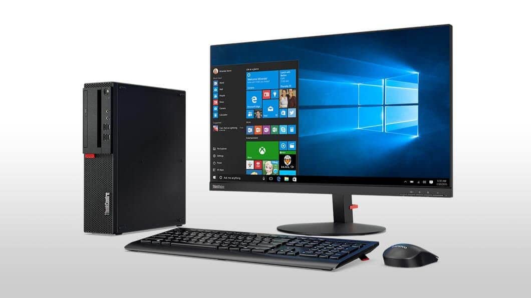 Lenovo ThinkCentre M910s SFF Desktop Computer PC,Intel i5-7500 up to 3.8GHz, 32GB DDR4 RAM,New 1TB NVMe M.2 SSD,Build in WiFi BT,DVD-RW,Wireless Keyboard & Mouse,Windows 10 Pro(Renewed)