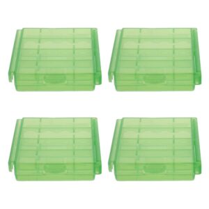 4 x aa battery storage case holder organizer box green 4pcs,aicosineg