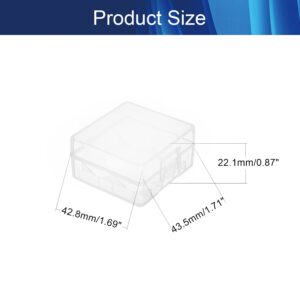 2Pcs 18350 Battery Case Battery Storage Box Organizer Battery Storage Case Holder for 18350, Transparent,Aicosineg