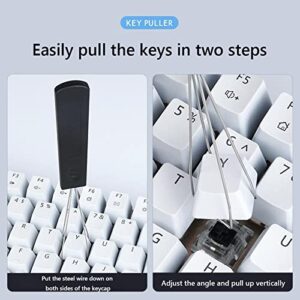 MatureGirl Keycap Puller,Stainless Steel Keycap Removal Tool Keycap Puller Switch Puller for Gaming Mechanical Keyboard (Black)