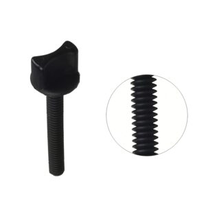 009-00201 1/4×2inch Nylon Thumb Screw Bolt Hand Plastic Screws Thread for RC Model Aircraft Black 10Pcs,Aicosineg