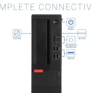 Lenovo ThinkCentre M910s SFF Desktop Computer PC,Intel i5-7500 up to 3.8GHz, 32GB DDR4 RAM,New 1TB NVMe M.2 SSD,Build in WiFi BT,DVD-RW,Wireless Keyboard & Mouse,Windows 10 Pro(Renewed)