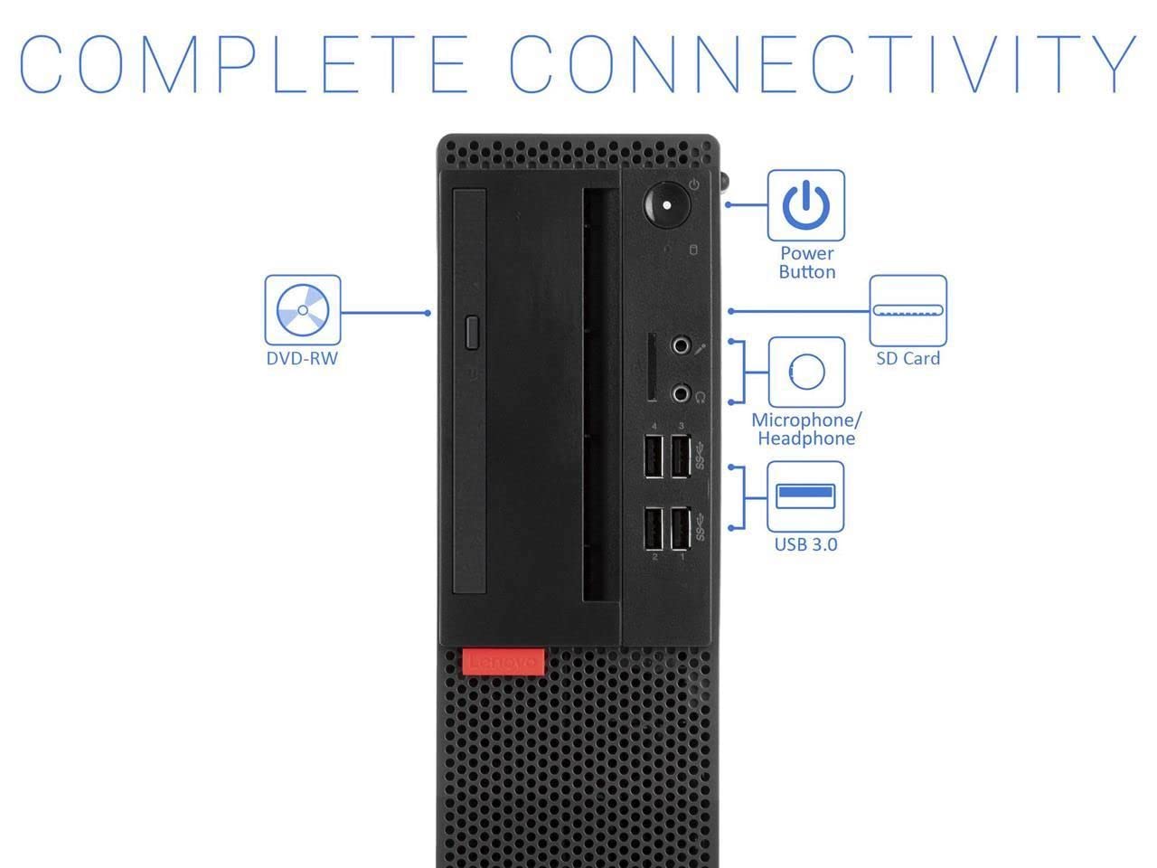 Lenovo ThinkCentre M910s SFF Desktop Computer PC,Intel i5-7500 up to 3.8GHz, 32GB DDR4 RAM,New 1TB NVMe M.2 SSD,Build in WiFi BT,DVD-RW,Wireless Keyboard & Mouse,Windows 10 Pro(Renewed)