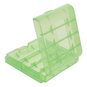 4 x AA Battery Storage Case Holder Organizer Box Green 4Pcs,Aicosineg