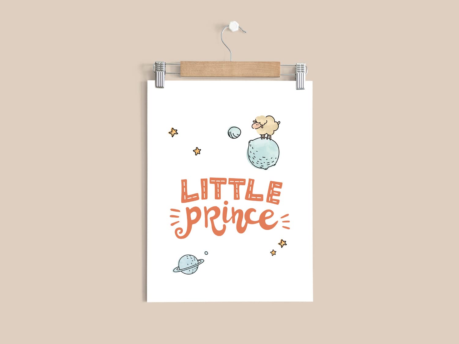 bumbleboo Nistio® Little Prince Nursery Wall Art, Little Prince Playroom Decor, Little Prince Posters, Set of 6 UNFRAMED Prints, 8x10