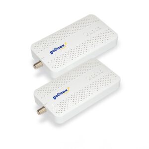 gocoax moca 2.5 adapter with 2.5gbe ethernet port. moca 2.5. 1x 2.5gbe port. provide 2.5gbps bandwidth with existing coaxial cables. white(2-pack, ma2500d)