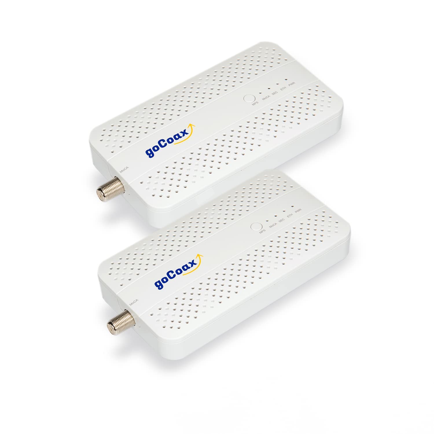 goCoax MoCA 2.5 Adapter with 2.5GbE Ethernet Port. MoCA 2.5. 1x 2.5GbE Port. Provide 2.5Gbps Bandwidth with existing coaxial Cables. White(2-Pack, MA2500D)