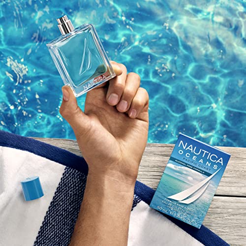 Nautica Oceans Pacific Coast Eau de Toilette 1.6 fl oz (Pack of 1), Notes of Apple, Cyclamen, and Amberwood, Men's Fragrance, Long Lasting, Everyday Fragrance, Travel Size