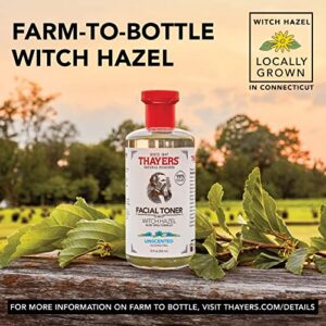 THAYERS Alcohol-Free Unscented Witch Hazel Toner with Aloe Vera, 12 Fl Oz (Pack of 3)