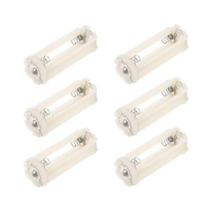 bettomshin 6pcs aaa size series connection battery convertor adapter holder white