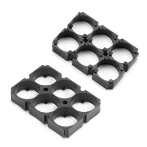 bettomshin 20pcs 2x3 cell spacer 18650 lithium battery plastic holder bracket for diy battery pack 18.5mm hole dia