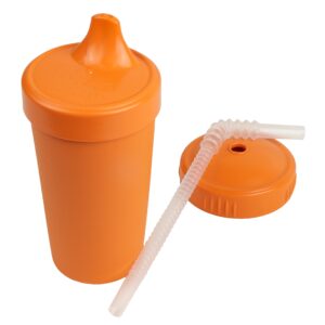 re-play made in usa 10 oz. convertible no spill sippy cup with straw cup lid and straw - hard spout sippy cups for toddlers and straw sippy cup lids with 8.7" straws - grey