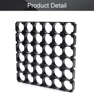 Bettomshin 10Pcs 6x6 Cell Spacer 18650 Lithium Battery Plastic Holder Bracket for DIY Battery Pack 18.5mm Hole Dia