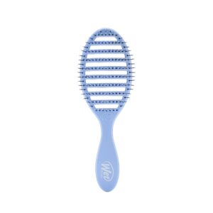 wet brush speed dry hair brush - sky blue - vented design and ultra soft heatflex bristles are blow dry safe with ergonomic handle manages tangle and uncontrollable hair - pain-free