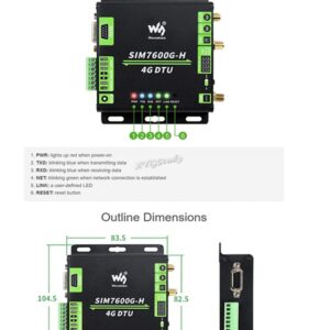 Industrial Grade SIM7600G-H 4G DTU USB UART/RS232/RS485 Multi Interfaces Communication, LTE Global Band Support @XYGStudy