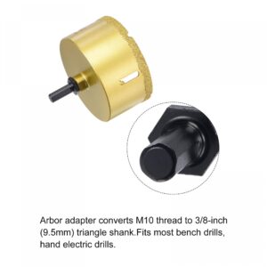 uxcell Brazed Diamond Core Drill Bits 95mm Hole Saws with M10 Arbor Adapter for Porcelain Tile Marble Concrete Stone Brick