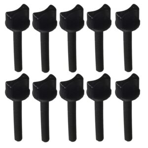 009-00201 1/4×2inch nylon thumb screw bolt hand plastic screws thread for rc model aircraft black 10pcs,aicosineg