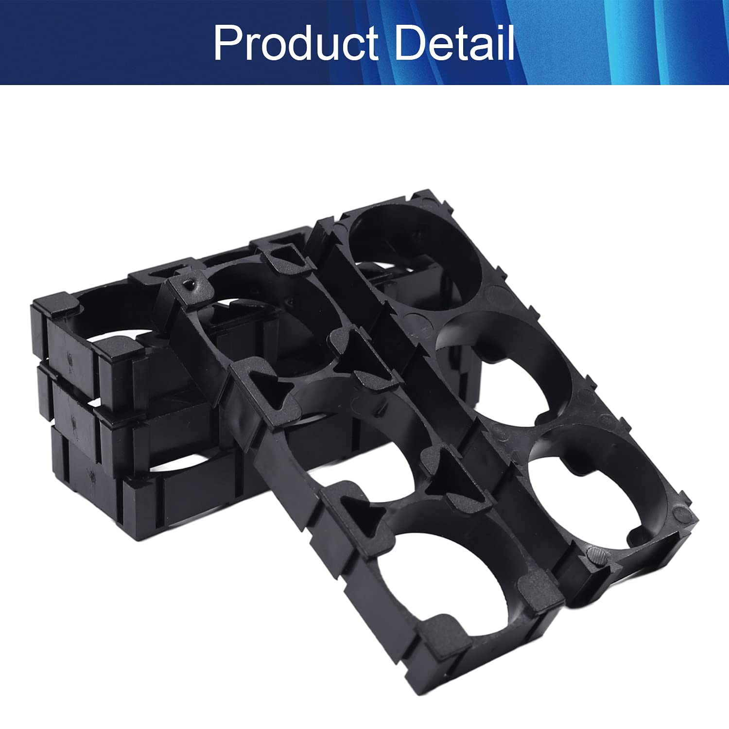 50Pcs 21700 Lithium Cell Spacer Triple Battery Holder Bracket Battery Pack Bracket for DIY Fixed Battery 21.7mm Hole Dia,Aicosineg