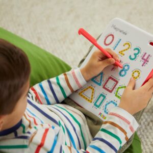 Playskool Magnatab — Numbers and Shapes — Magnetic Board Toy Letter Tracing for Toddlers Learning and Sensory Drawing — for Kids Ages 3 and Up