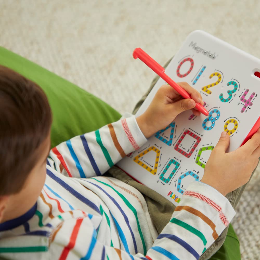 Playskool Magnatab — Numbers and Shapes — Magnetic Board Toy Letter Tracing for Toddlers Learning and Sensory Drawing — for Kids Ages 3 and Up