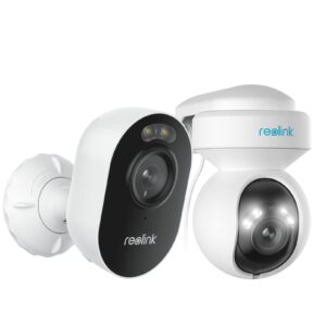 reolink outdoor wifi security camera with spotlight bundle lumus + e1 outdoor - auto tracking