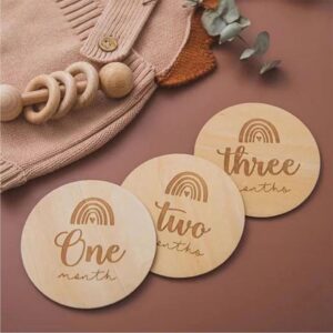 KKirafairy 14Pcs Wooden House Plate Round Carved Letter Disc Wooden Crafts Wood Burning for Door Hanger