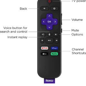 Roku Streaming Stick+ Streaming Device with Long-Range Wireless and Roku Voice Remote with TV Controls HD/4K/HDR & Bundle Swanky Cables HDMI Cable (Roku Streaming Stick), 3810-R