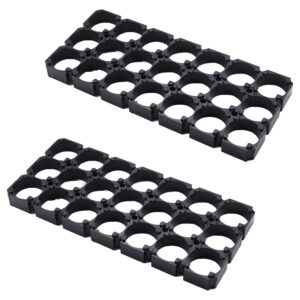 bettomshin 10pcs 3x7 cell spacer 18650 lithium battery plastic holder bracket for diy battery pack 18.5mm hole dia