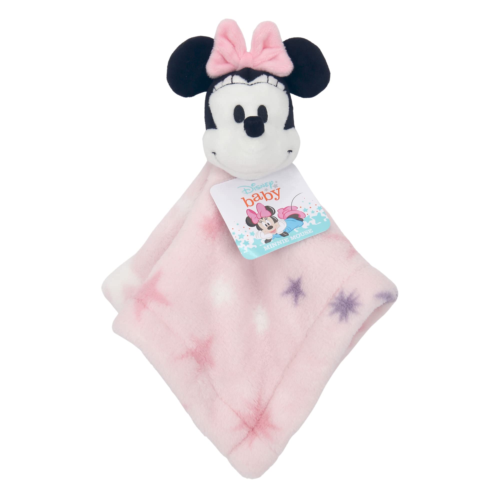 Lambs & Ivy Disney Baby Minnie Mouse Stars Pink Lovey/Security Blanket