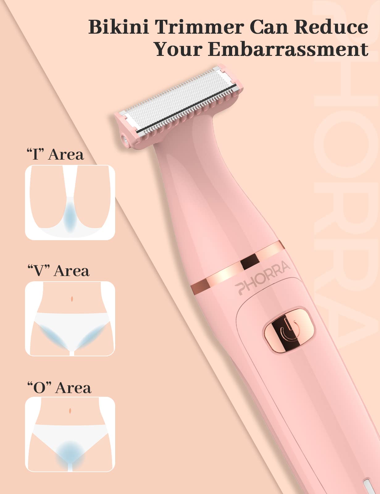 PHORRA Electric Razors for Women, Close Womens Electric Razor with Aloe Bars for Legs Arm Armpit (B)