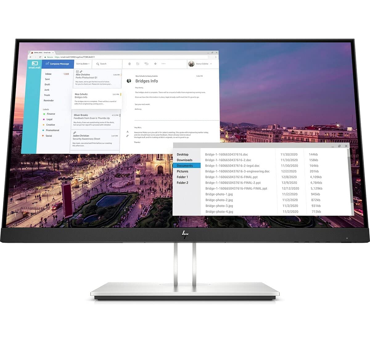 HP E23 G4 23" Business Full HD Monitor - 1920 x 1080 Full HD Display @ 60Hz - IPS (in Plane Switching) Technology - 5ms Response Time - 3-Sided Micro-Edge Bezel - Edge-lit (Renewed)