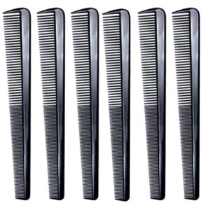 luxxii (6 count) 7.5" barber hair comb beard & mustache pocket combs for men's hair beard mustache and sideburns