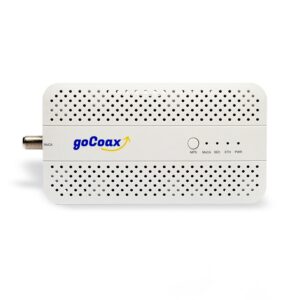 goCoax MoCA 2.5 Adapter with 2.5GbE Ethernet Port. MoCA 2.5. 1x 2.5GbE Port. Provide 2.5Gbps Bandwidth with existing coaxial Cables. White(2-Pack, MA2500D)