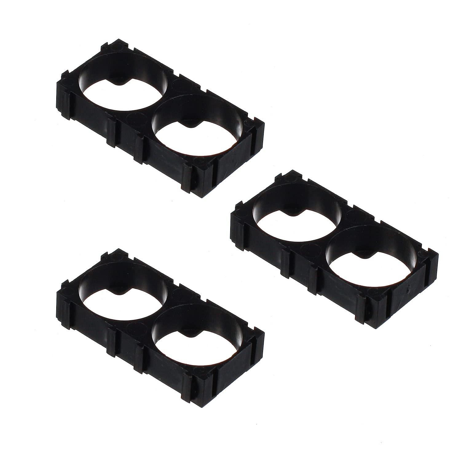 Bettomshin 15Pcs 21700 Lithium Cell Spacer Double Battery Holder Bracket Battery Pack Bracket for DIY Fixed Battery 21.3mm Hole Dia