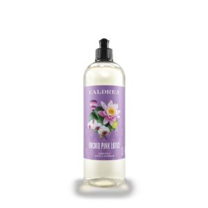 caldrea dish soap, biodegradable dishwashing liquid made with soap bark and aloe vera, orchid pink lotus scent, 16 oz