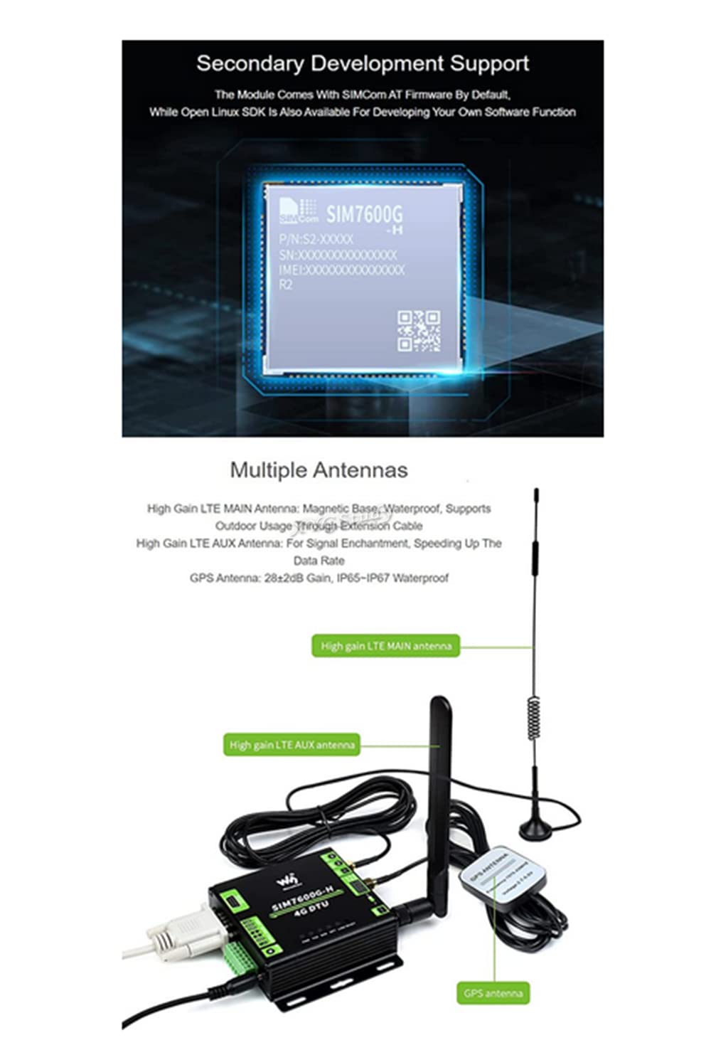 Industrial Grade SIM7600G-H 4G DTU USB UART/RS232/RS485 Multi Interfaces Communication, LTE Global Band Support @XYGStudy