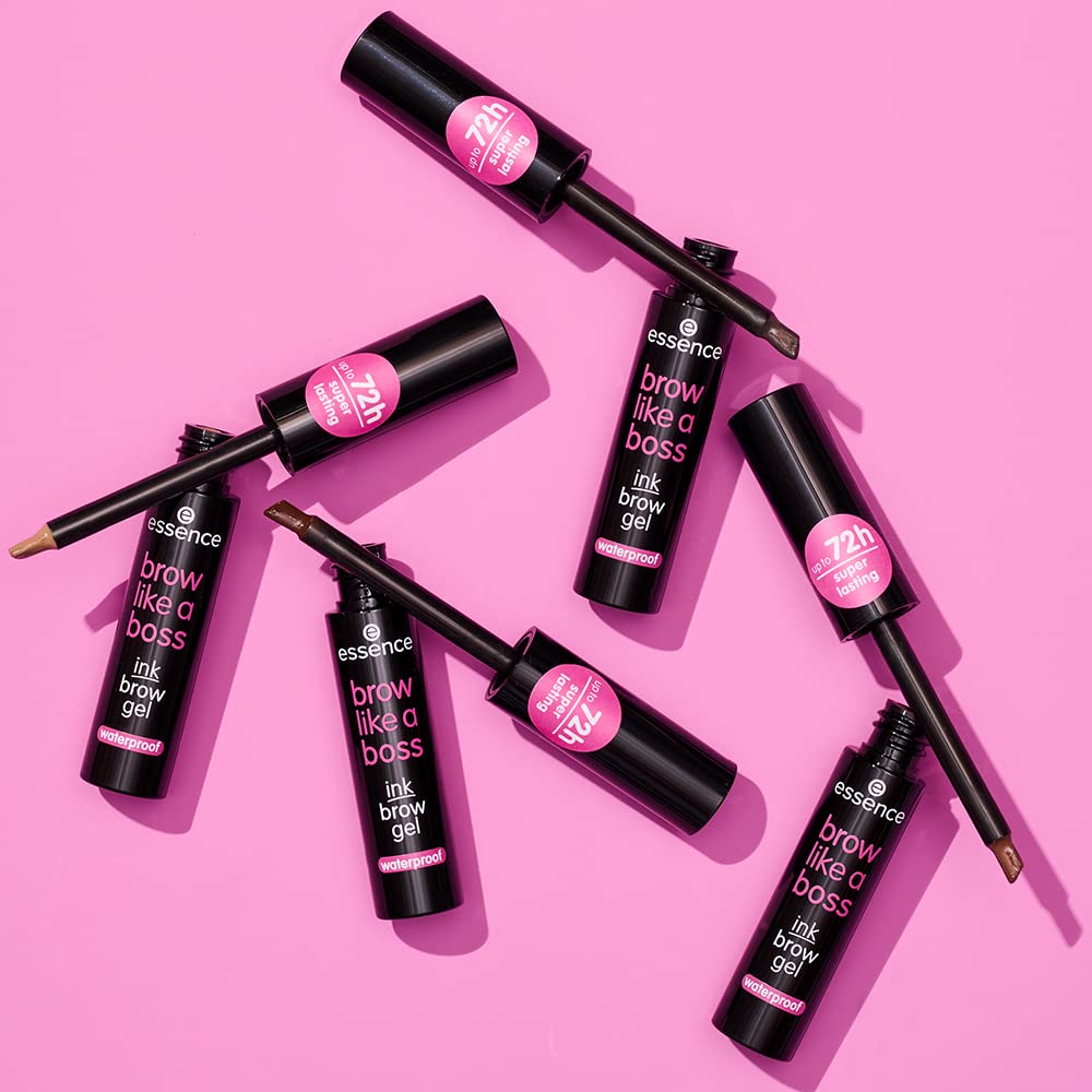 essence | Brow Like A Boss Brow Gel | Waterproof & Smudge Proof Tinted Brow Gel | Vegan & Cruelty Free, Paraben Free (02 | Brown)