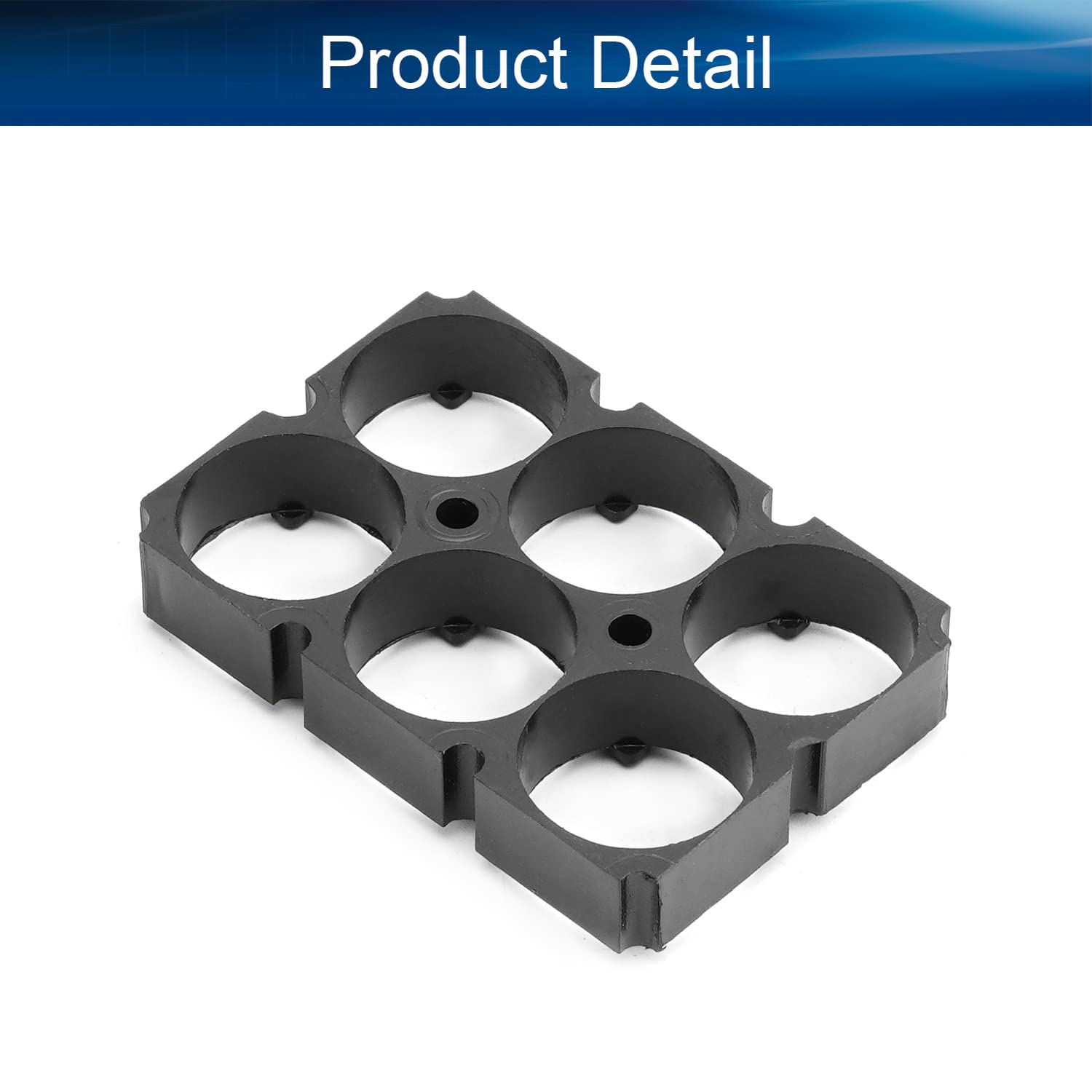 Bettomshin 20Pcs 2x3 Cell Spacer 18650 Lithium Battery Plastic Holder Bracket for DIY Battery Pack 18.5mm Hole Dia