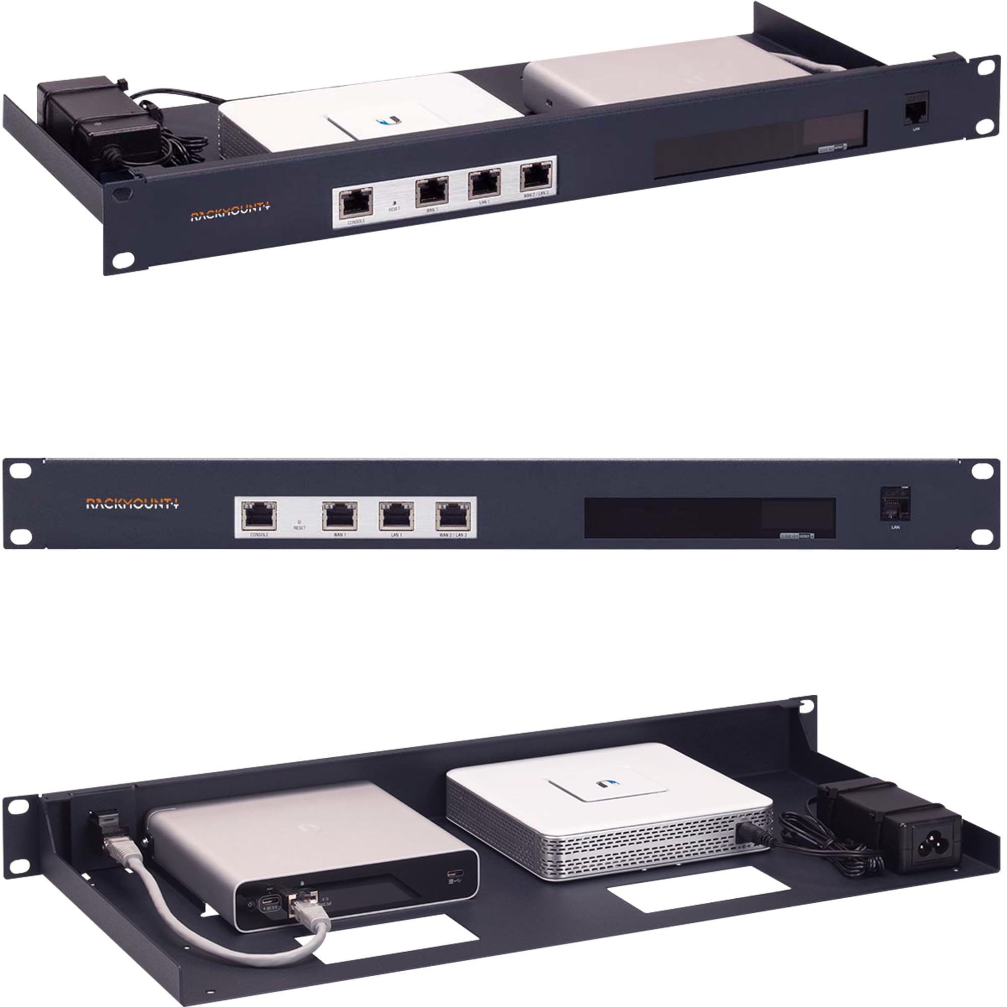 Rack Mount Kit for Ubiquiti UniFi Cloud Key GEN 2 + USG (RM-UB-T3)