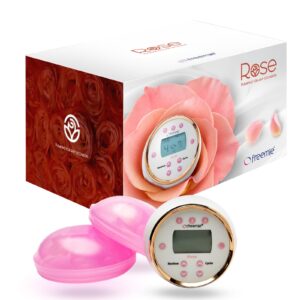 freemie rose premium hands-free wearable breast pump system | quiet rechargeable mobile breast pump | ultra-discreet in-bra pink cups | 3 sizes included