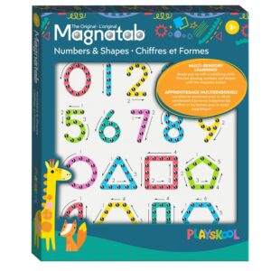 Playskool Magnatab — Numbers and Shapes — Magnetic Board Toy Letter Tracing for Toddlers Learning and Sensory Drawing — for Kids Ages 3 and Up