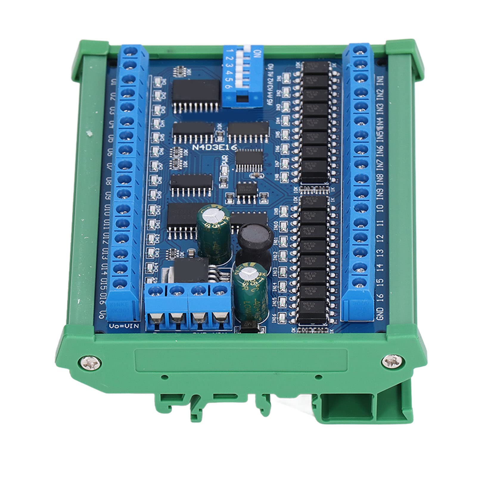 16 Input 16 Output Expansion Board RS485 16 Channel Remote Control Switch Module PLC IO Module DC 6.5‑30V for Smart Home(with Shell)